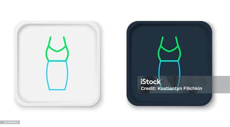 흰색 배경에 고립 된 라인 우먼 드레스 아이콘 옷 표지판 다채로운 개요 개념 벡터 0명에 대한 스톡 벡터 아트 및 기타 이미지