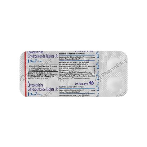 Xyzal 10mg Tab Uses Side Effects Dosage Composition And Price