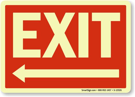 Directional Exit Signs With Arrows Free PDF