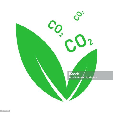 식물 Co2 격리 아이콘 생태의 상징 가스와 잎 로고 타입 또는 일러스트레이션 이산화탄소에 대한 스톡 벡터 아트 및 기타 이미지 이산화탄소 감소 발자국 Istock