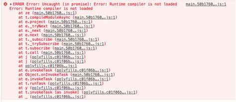 Error Runtime Compiler Is Not Loaded In Angular6 Prod Mode · Issue 23878 · Angularangular