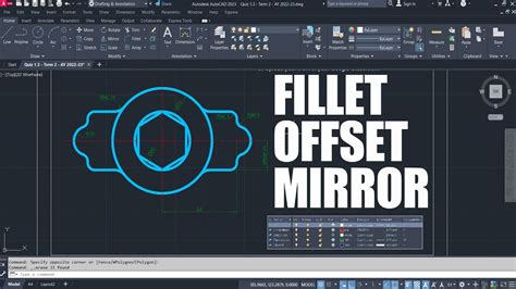 Fillet Offset And Mirror Commands Youtube