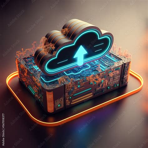 Abstract Cloud Computing Technology Concept Cloud Computing Data