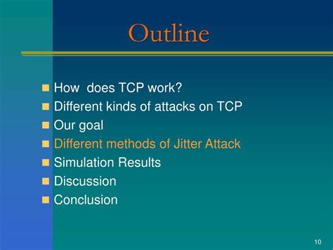 ppt analyzing the jitter attacks against tcp flows powerpoint