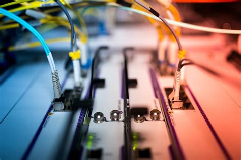 Premium Photo Core Switch Technology In Network Room Place