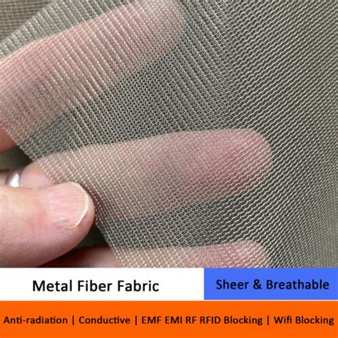 Emf Shielding Metal Fiber Fabric Anti Radiation Rfid Blocking Sheer