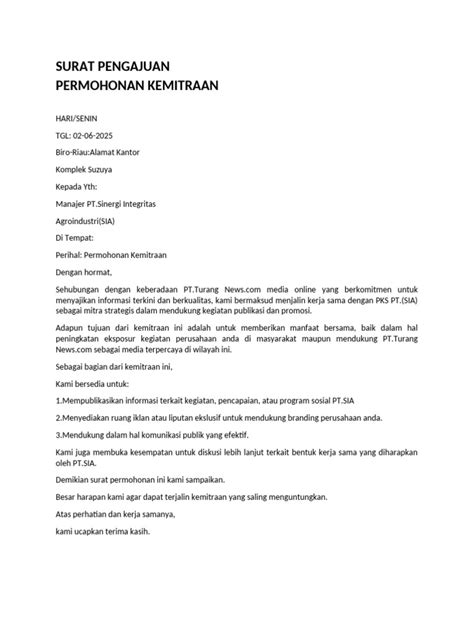 Surat Pengajuan Pdf