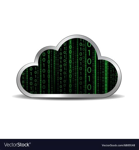 Binary Cloud Computing Royalty Free Vector Image