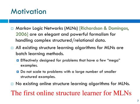 Ppt Online Structure Learning For Markov Logic Networks Powerpoint