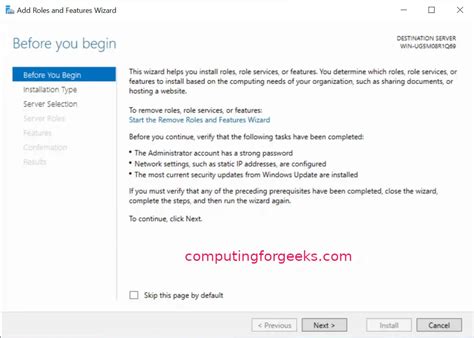 Install Active Directory Domain Services In Windows Server 2019