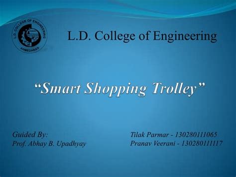 Smart Intelligent Trolley Pptx Operating Systems Computer