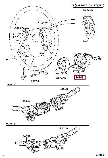 8430648030 Toyota - Шлейф подрулевой 84306-48030 - купить, цена | EXIST.UA