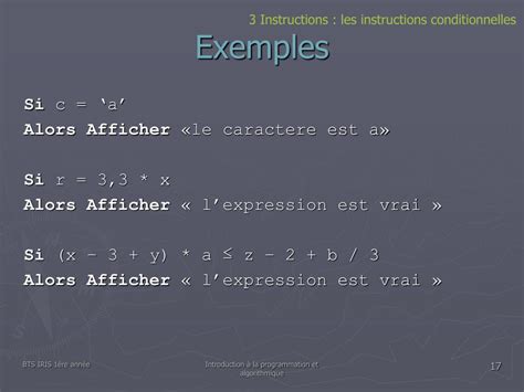ppt initiation à la programmation et algorithmique cours 2 powerpoint