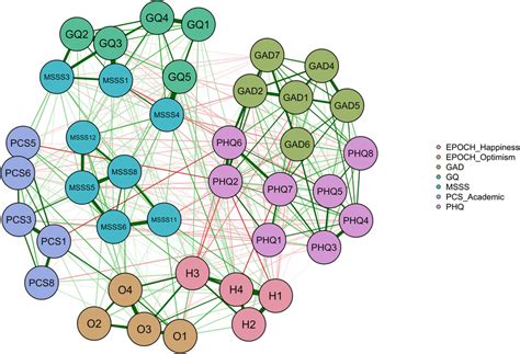 Regularized Partial Correlation Network For All Measures Of Adolescent