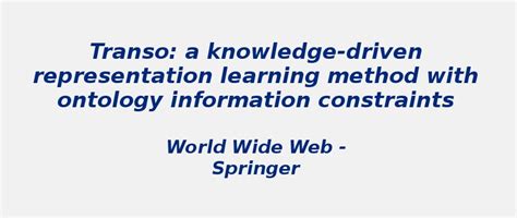 Knowledge Driven With Ontology Information Constraints S Logix