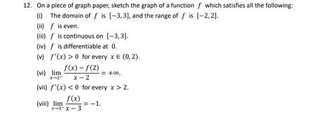 on a piece of graph paper sketch the graph of a