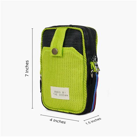 Mobile Sling Black Mesh Breathable And Lightweight Mobile Sling Bag