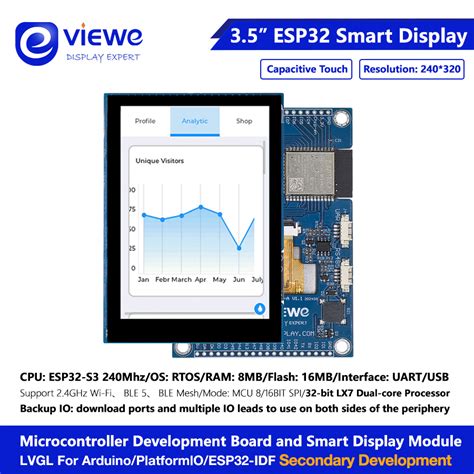 Esp32 35 Inch 240×320 Mcu Ips Tft Display Touch Screen Arduino Lvgl