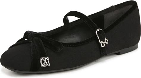 Sam And Libby Sam And Libby Womens Flora Ballet Flat Black Satin 8 Medium Shopstyle