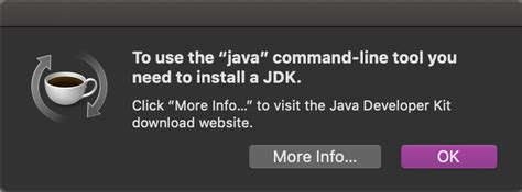 java error message on 2013 macbook pro running macos mojave ver 10 14