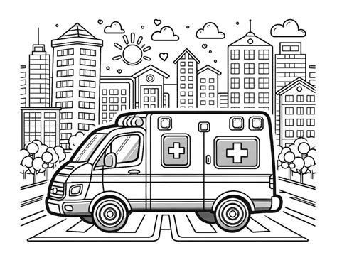 Free Printable Ambulance Coloring Pages