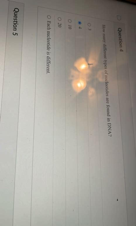 Solved Question 4how Many Different Types Of Nucleotides Are