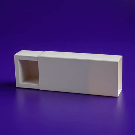 Plain Sliding Drawer White Color Box The Shape Factory