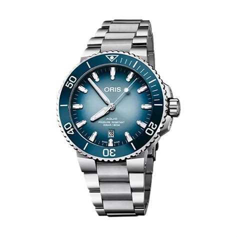 Jual Oris Jam Tangan Pria Oris Aquis 01 733 7730 4175 Set Lake Baikal Blue Dial Stainless Steel