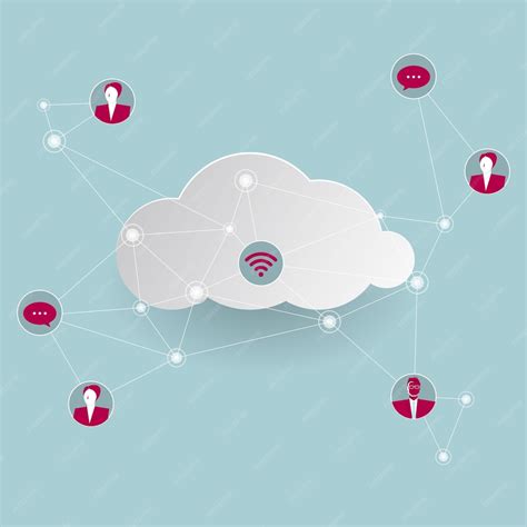 Premium Vector Cloud Computing Concept Design Isolated On Blue