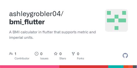 GitHub Ashleygrobler Bmi Flutter A BMI Calculator In Flutter That Supports Metric And