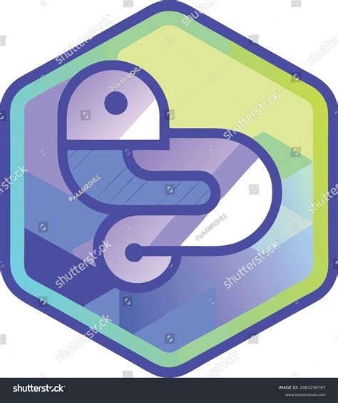 Python Script Snake Logo Stock Vector Royalty Free 2483250797