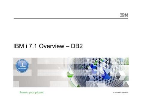 IBM I Overview DB
