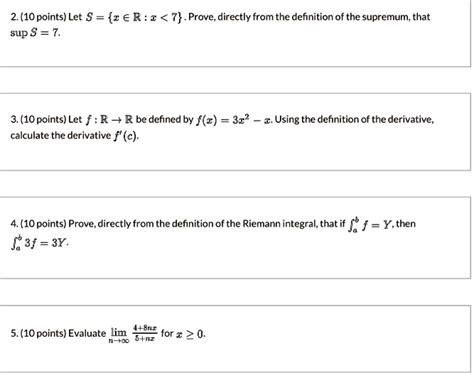 Solved 2 10 Points Let S {c € R S