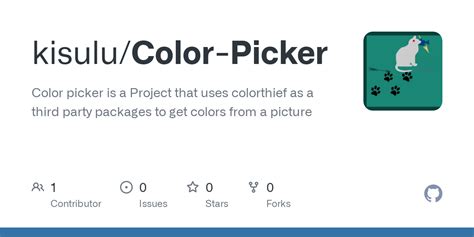 Github Kisulucolor Picker Color Picker Is A Project That Uses Colorthief As A Third Party