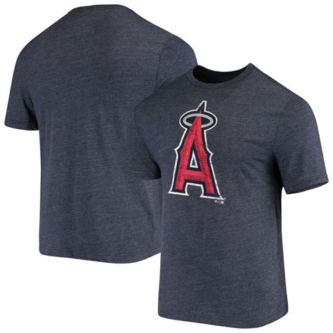 Mens Los Angeles Angels Fanatics Heathered Navy Weathered Official