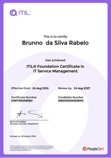 Itil Foundation Certificate In It Service Management Pdf