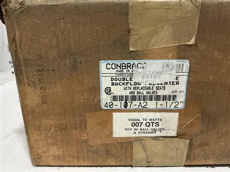 Conbraco 40 107 A2 1 1 2 In 40 100 Series Double Check Backflow Preventer Moses B Glick