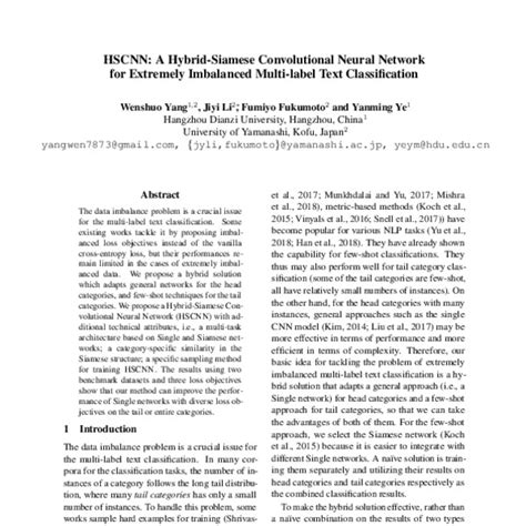Hscnn A Hybrid Siamese Convolutional Neural Network For Extremely