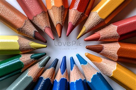 다채로운 색연필 사진 무료 다운로드 Lovepik