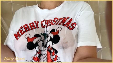 Wifey Wishes You A Wet Shirt Braless Christmas 9 Nude Pics Xhamster