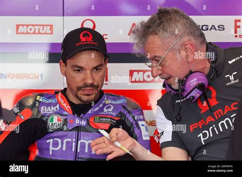 Lusail March 09 Franco Morbidelli Of Prima Pramac Racing With His Crew Chief Massimo