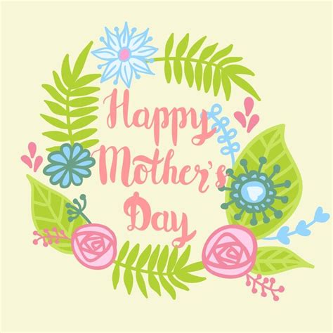 Le Vecteur De Jour De Mère Heureux Vecteur Premium