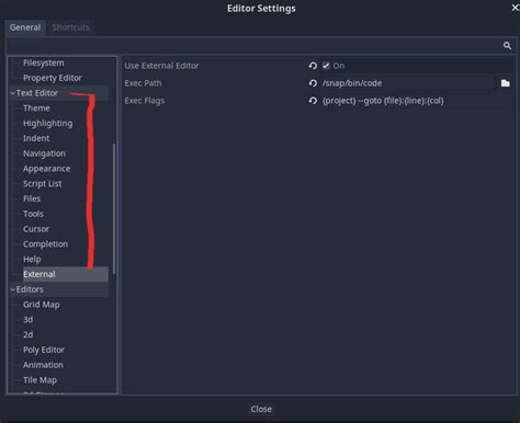 How To Set Visual Studio Code As External Editor For Godot In Ubuntu