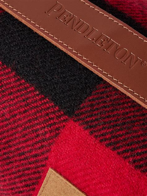 Pendleton Fringed Checked Virgin Wool Blanket Pendleton