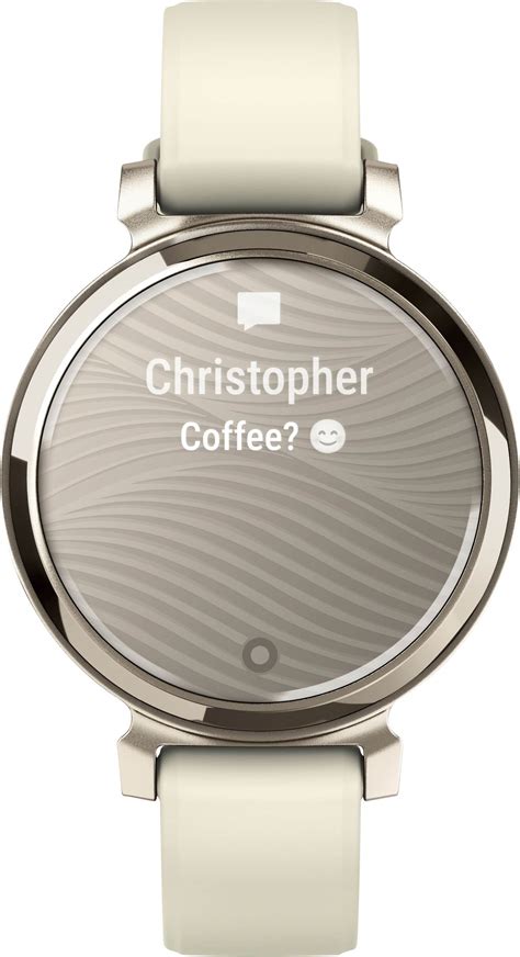 Garmin Lily Smartwatch Mm Anodized Aluminum Cream Gold With Coconut Silicone Band