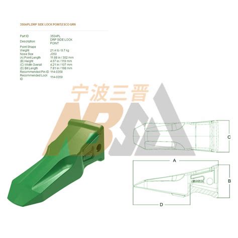 350apl Caterpillar Apl Max Drp Bucket Tooth