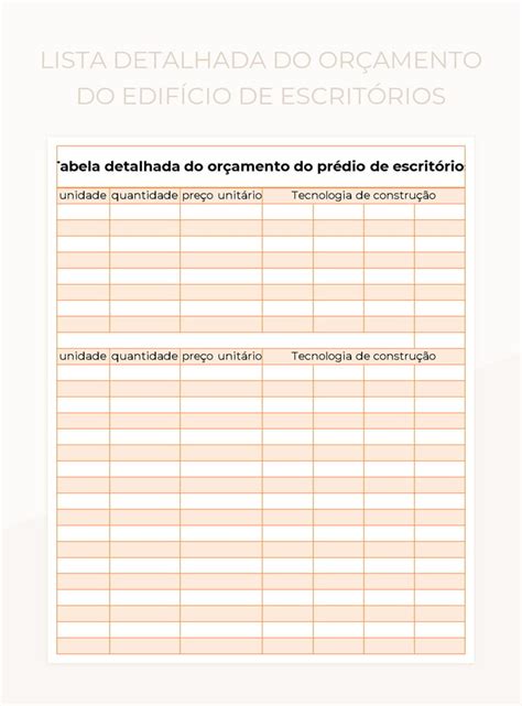 Modelos De Planilhas Tabela De Orçamento Para Microsoft Excel E