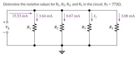 determine the resistive values for r1 r2 r3 and r4 in the circuit
