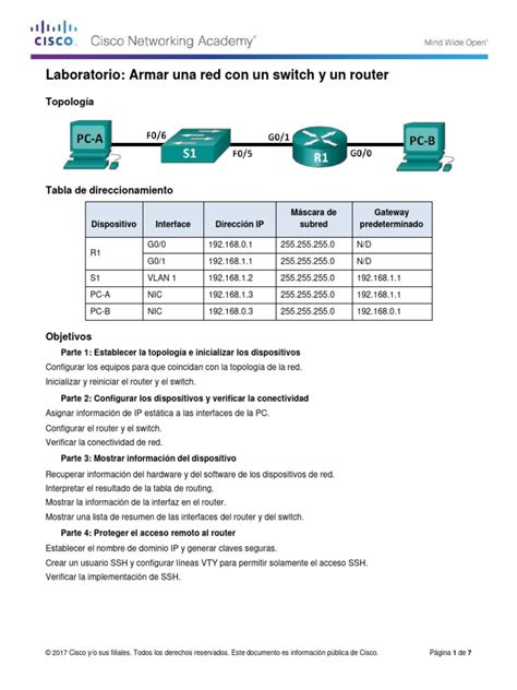 8543 Lab Building A Switch And Router Network Resuelto Pdf Enrutador Computación