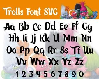 Trolls Font Etsy